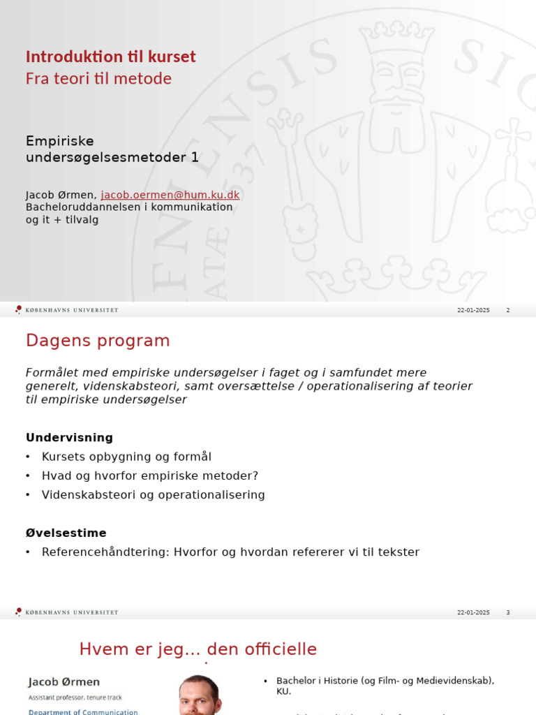 1_Introduktion - Fra teori til metode | PDF