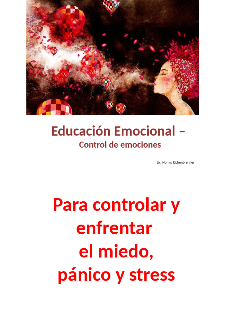 P2 -Educación Emocional - Control de emociones stress-pánico-miedo | PDF