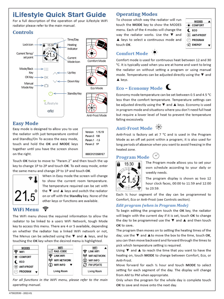 ATC Ilifestyle WiFi General Quick Start Guide | PDF | Menu (Computing ...