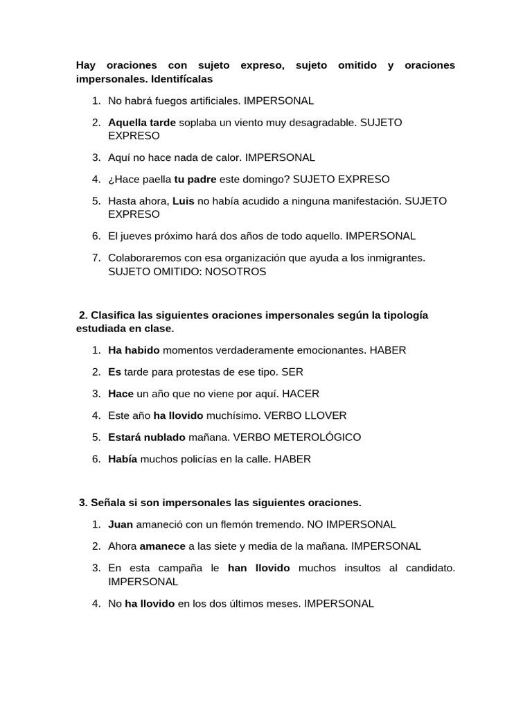 Actividades de Repaso 2ESO | PDF | Verbo | Asunto (gramática)