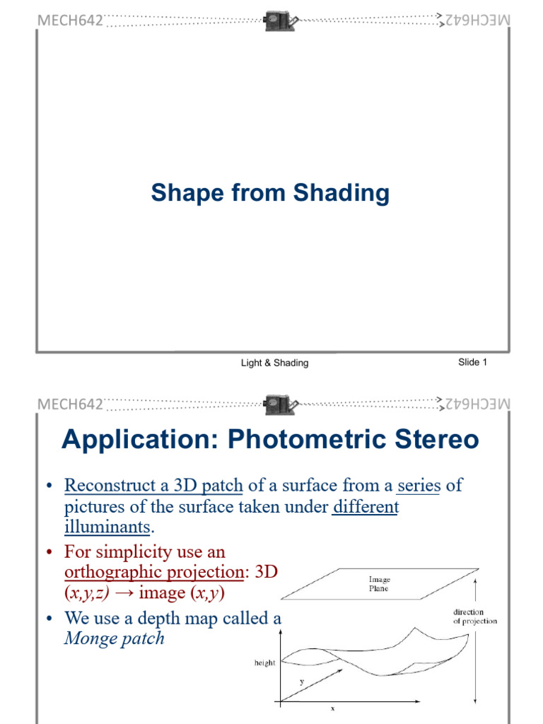 Topic2_shape From Shading | PDF | 3 D Computer Graphics | Computer Graphics