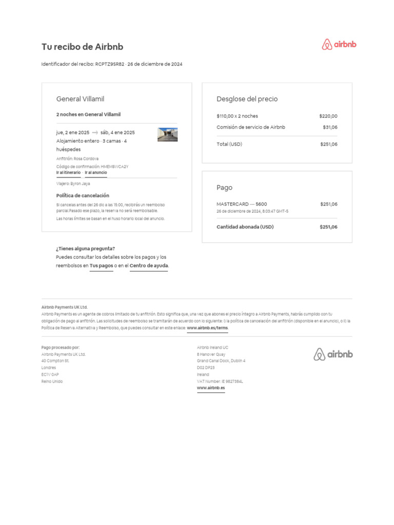 Reserva en Airbnb: 8 Hanover Quay, Dublín | PDF | Airbnb