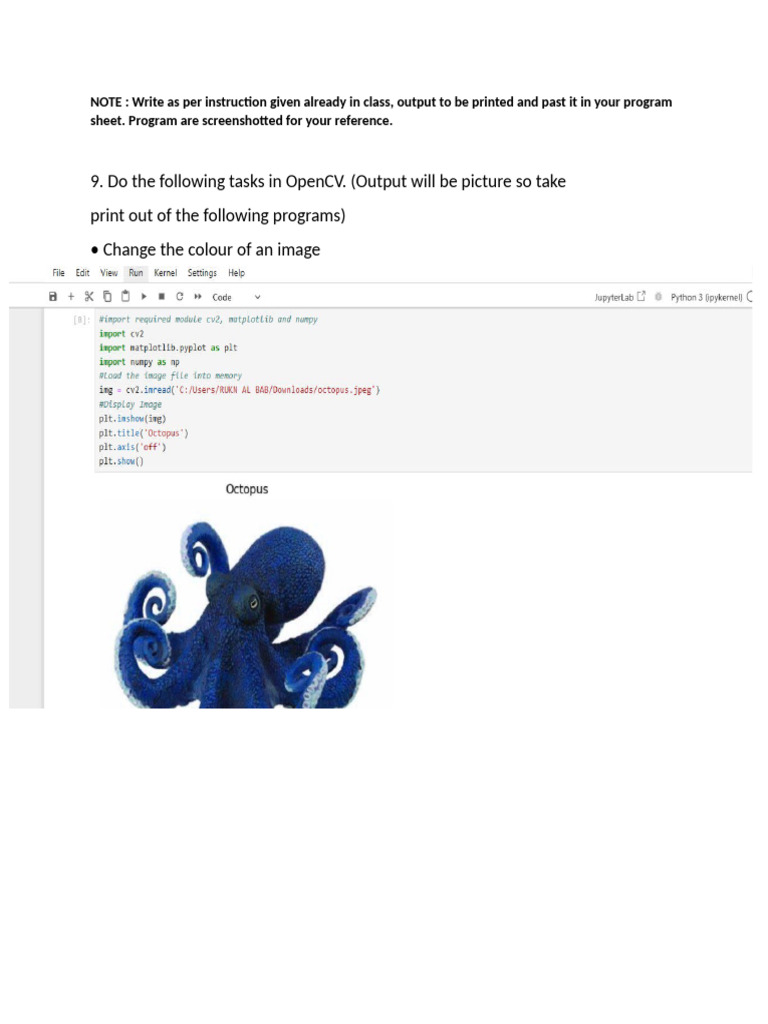 Computer Vision Programs 19 & 20 | PDF