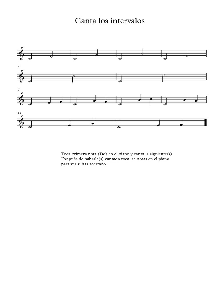 Canta Los Intervalos | PDF