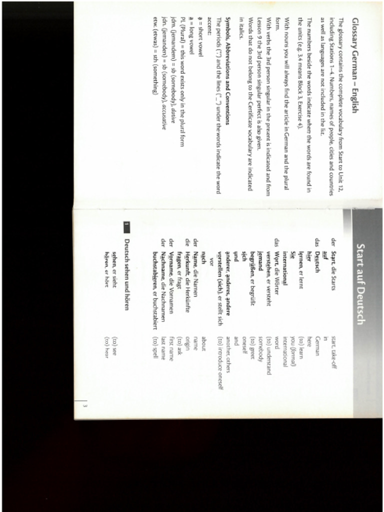 Studio [21] A1 - Vokabelliste Into Kapitel 1 | PDF