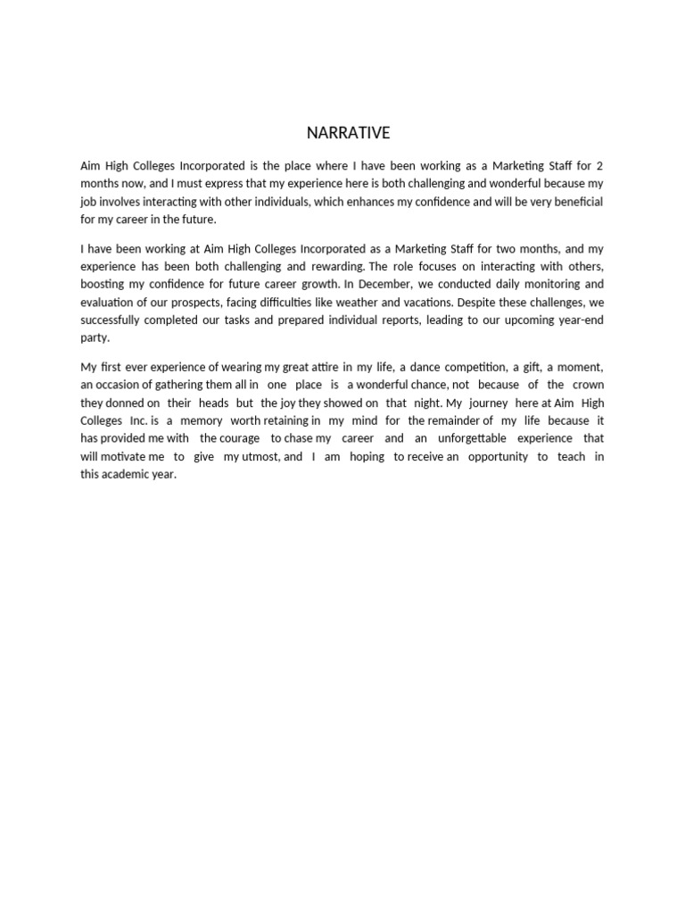 Narrative Acob | PDF