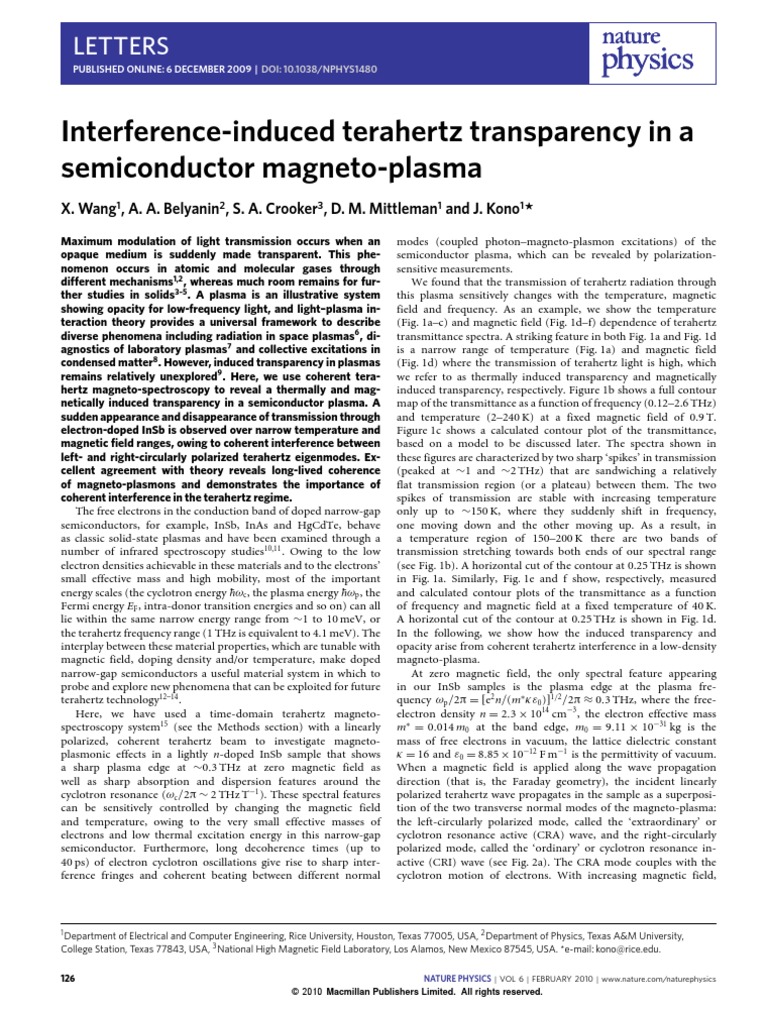X.Wang Et Al - Interference-Induced Terahertz Transparency in A ...