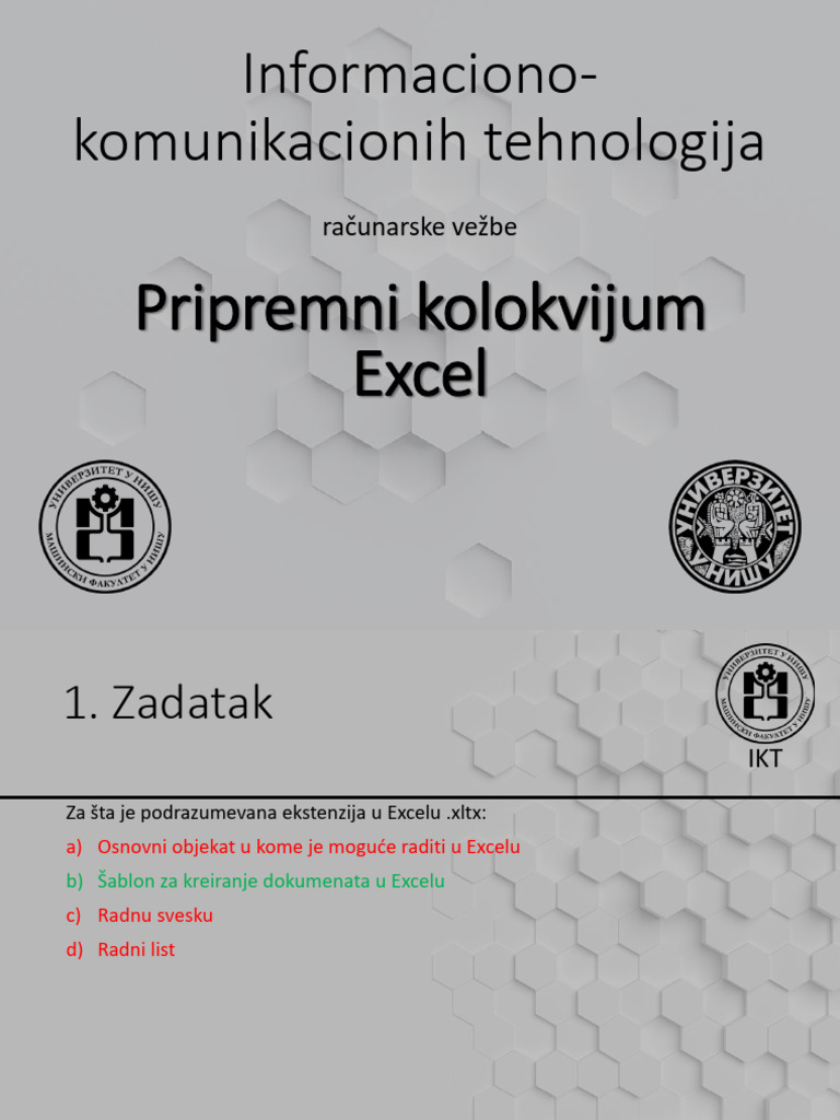 Ikt Priprema Excel 2 | PDF