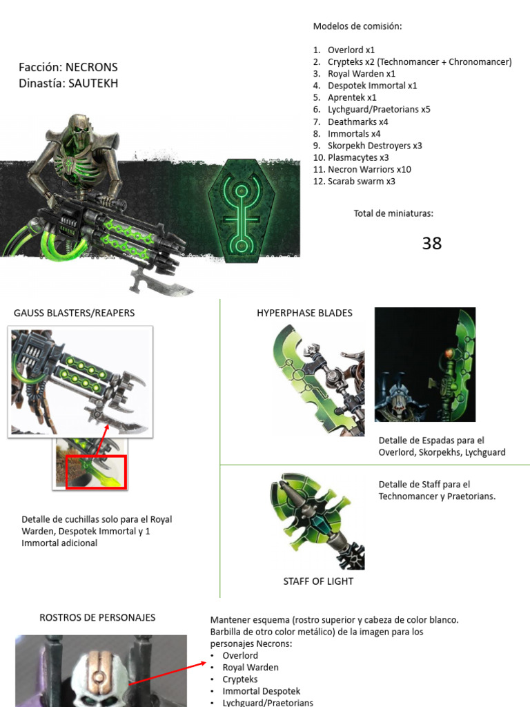 Sautekh Necrons - Custom color scheme | PDF