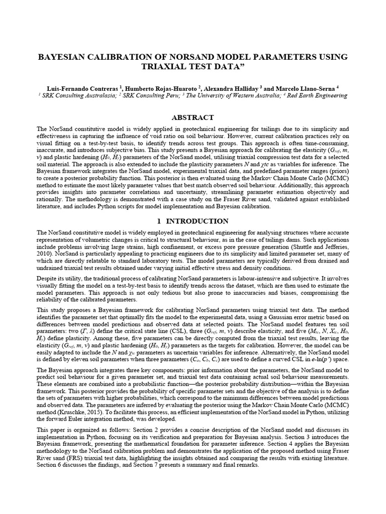 AG - Bayesian Calibration NS Model - 2025!01!03 | PDF | Statistical Inference | Bayesian Inference