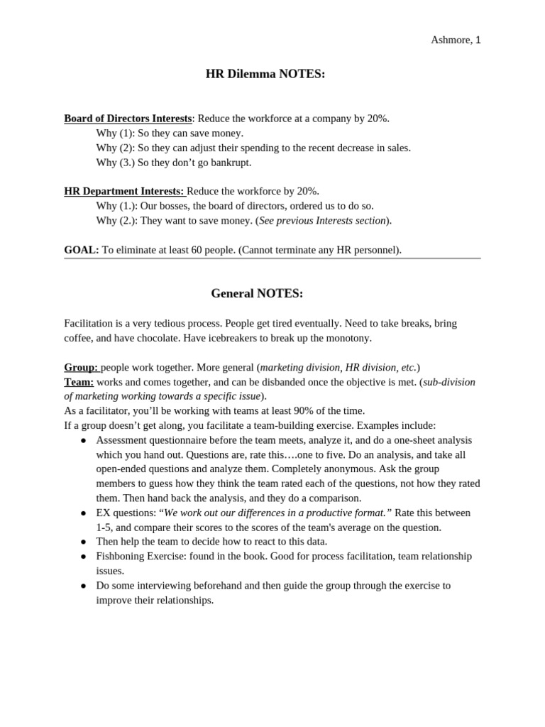 NOTES (Day 2 - Group Process Facilitation) | PDF | Consensus Decision ...