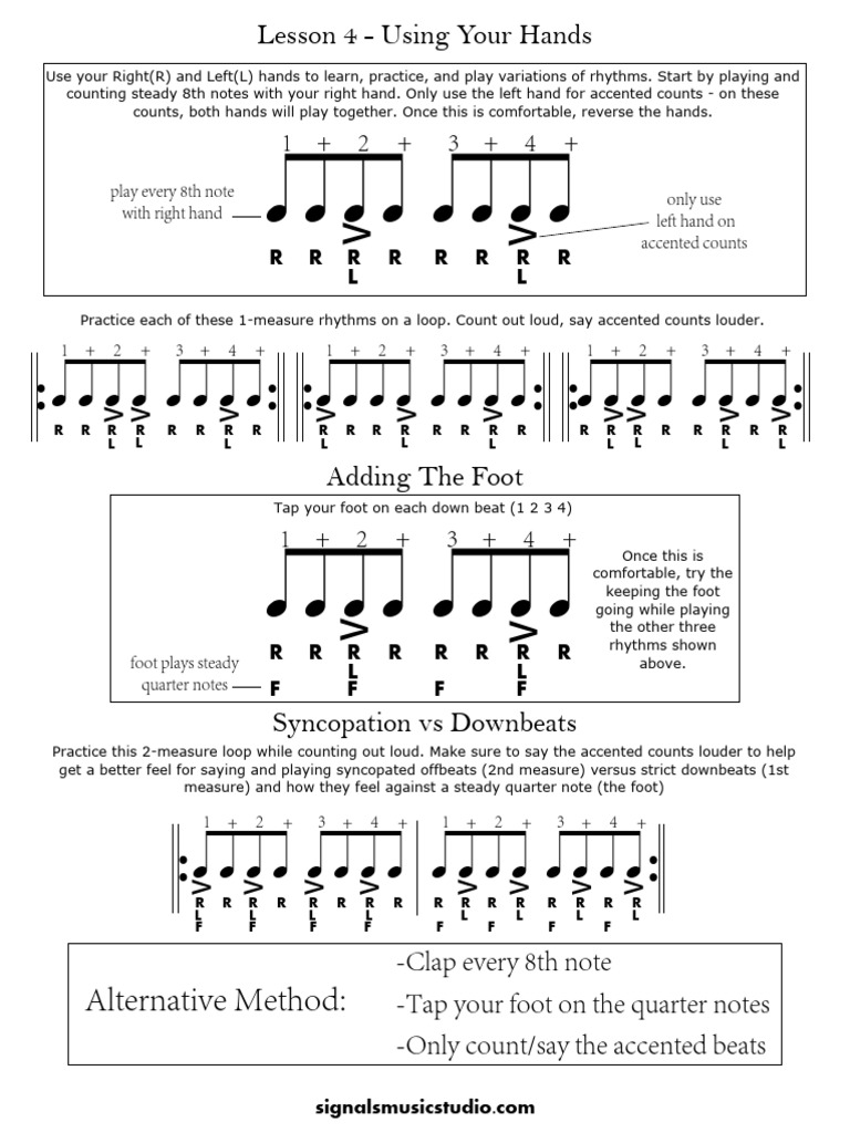 8 Using Your Hands | PDF | Rhythm And Meter | Musical Forms