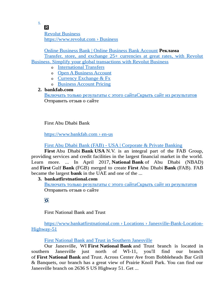 First National Bank Contact Info | PDF | Banks | Banking