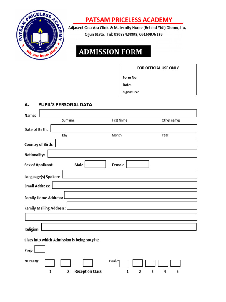 pry patsam form | PDF | Vaccination | Medical Specialties