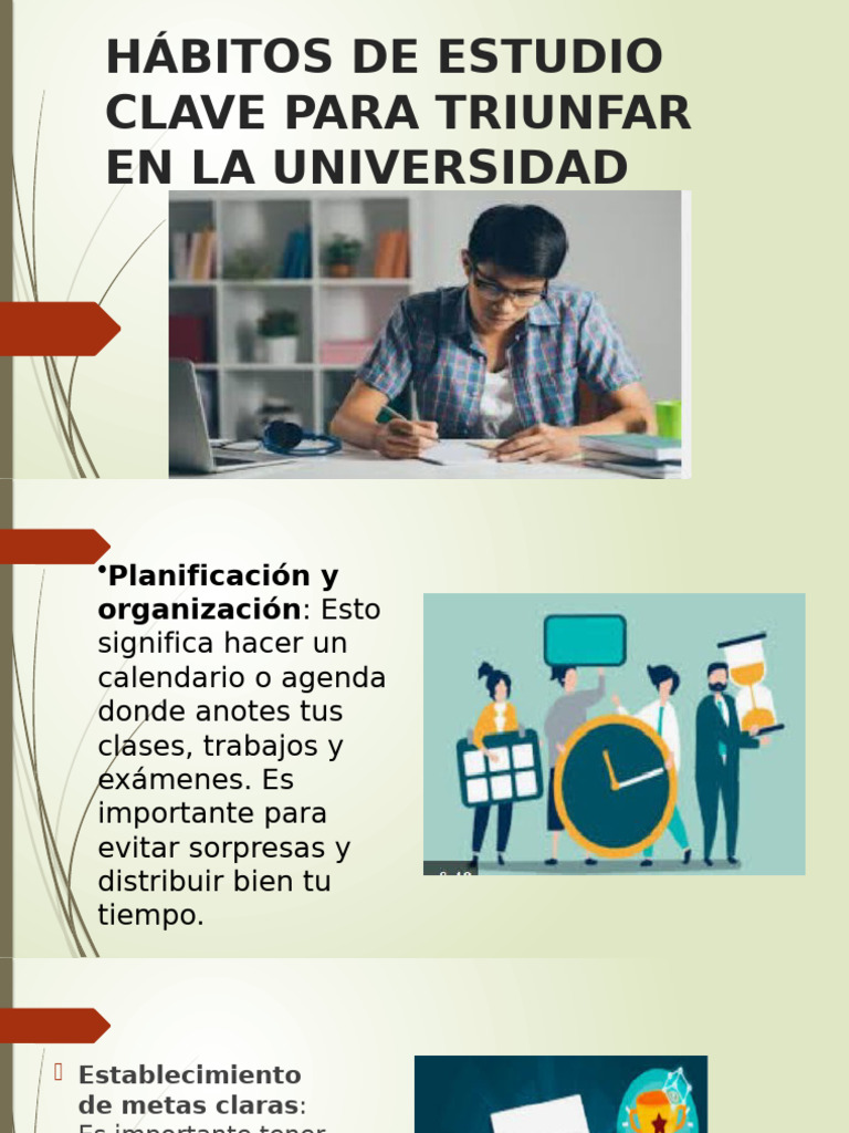 Hábitos de Estudio Clave para Triunfar en La Universidad 5.1 | PDF