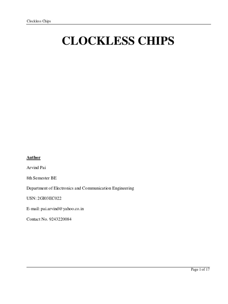 An In-Depth Look at Clockless Chips: Benefits, Implementation Methods ...