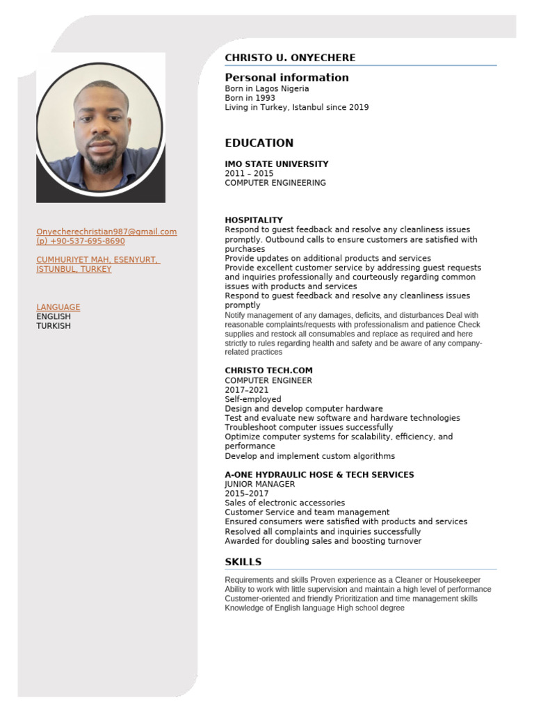 Christo Resume Cvvvv | PDF | Computing | Computer Science