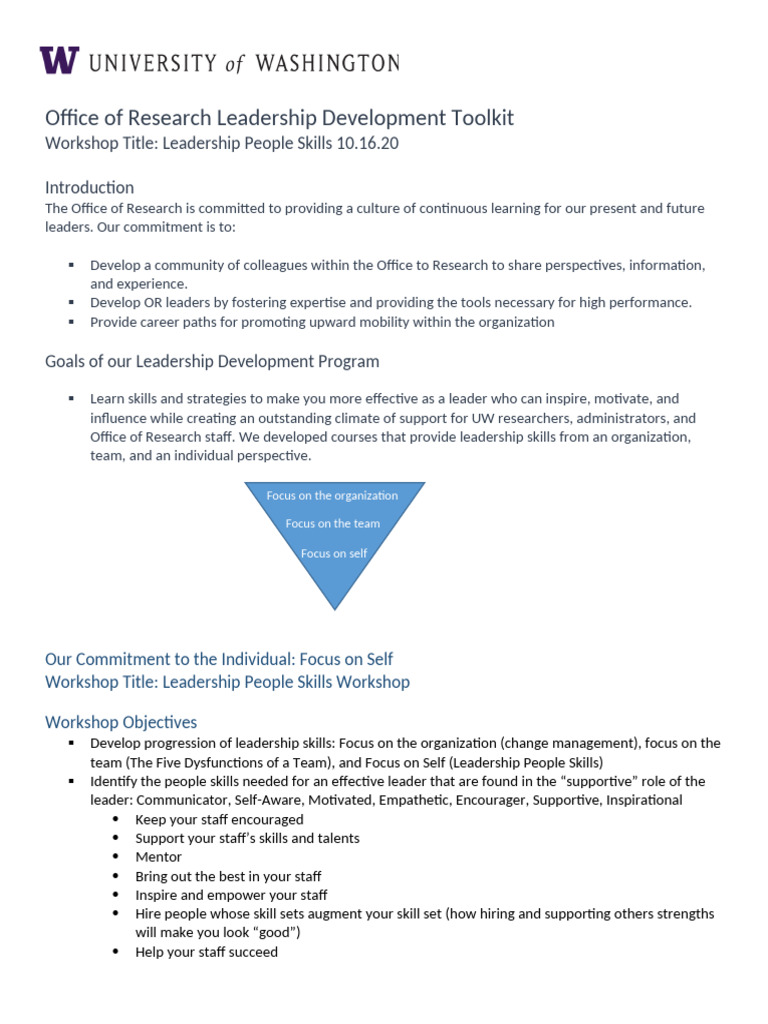 Office of Research Leadership Development Leadership People Skills 10. ...