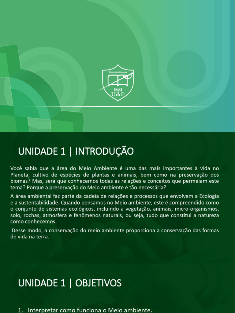 Una 1 - Fundamentos Sobre Meio Ambiente | PDF | Ambiente natural | Ecologia