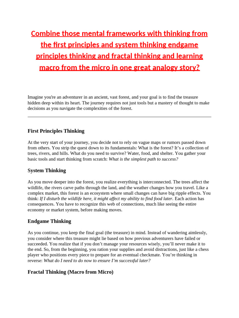 The Forest | PDF | Thought | Mind