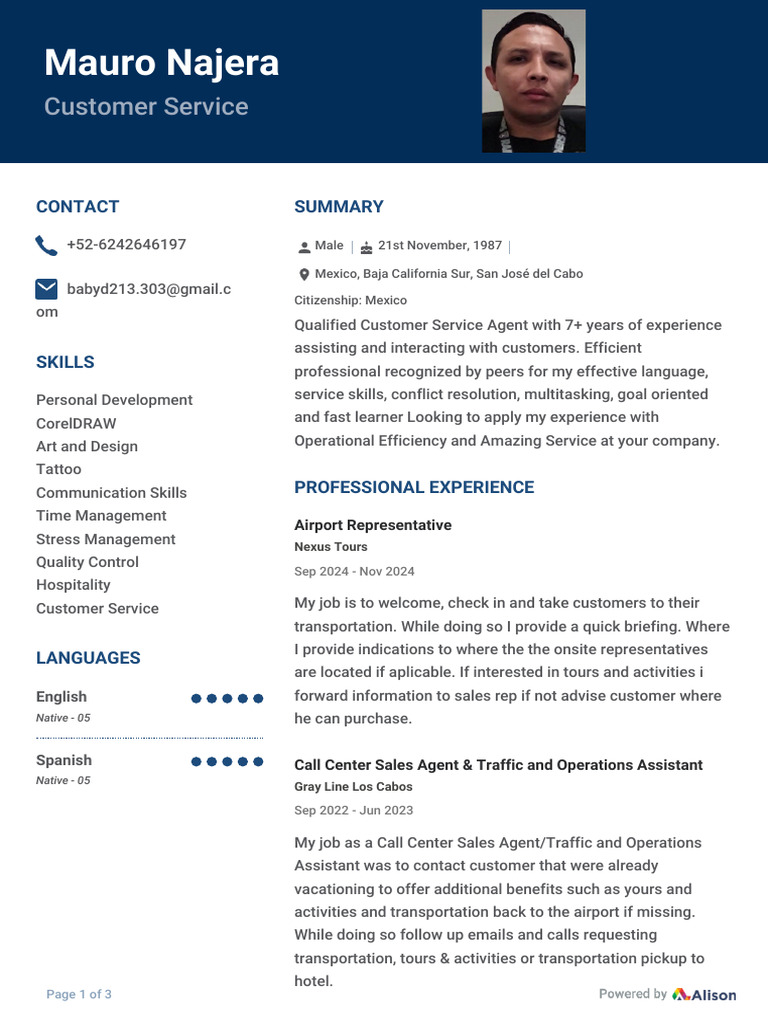 CURRICULUM VITAE Mauro Najera EX EPIC | PDF