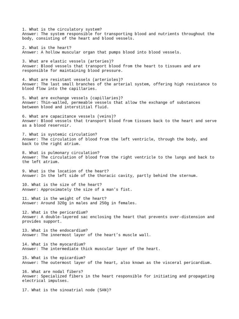 cardiac_flashcards | PDF | Heart Valve | Heart