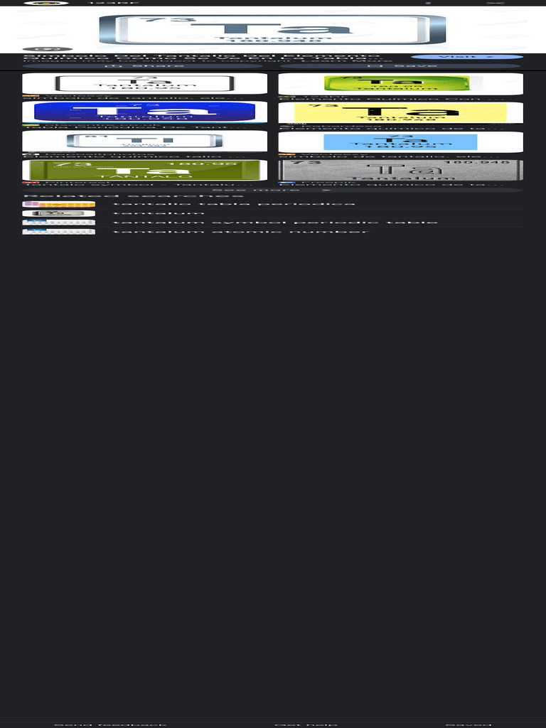 Símbolo y Datos del Tantalio | PDF