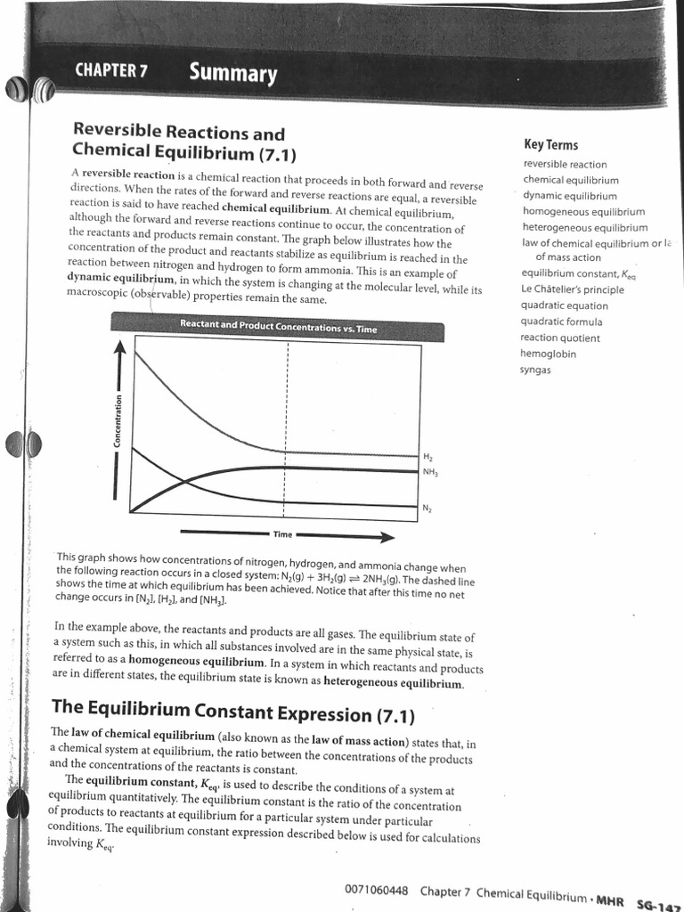 01 - Worksheet - The Equilibrium Constant Equilibrium | PDF