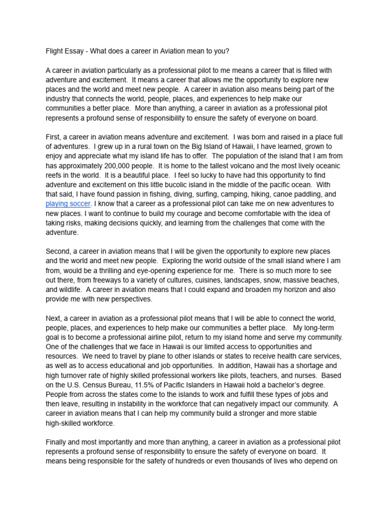 Alon Halsted - Flight Essay | PDF