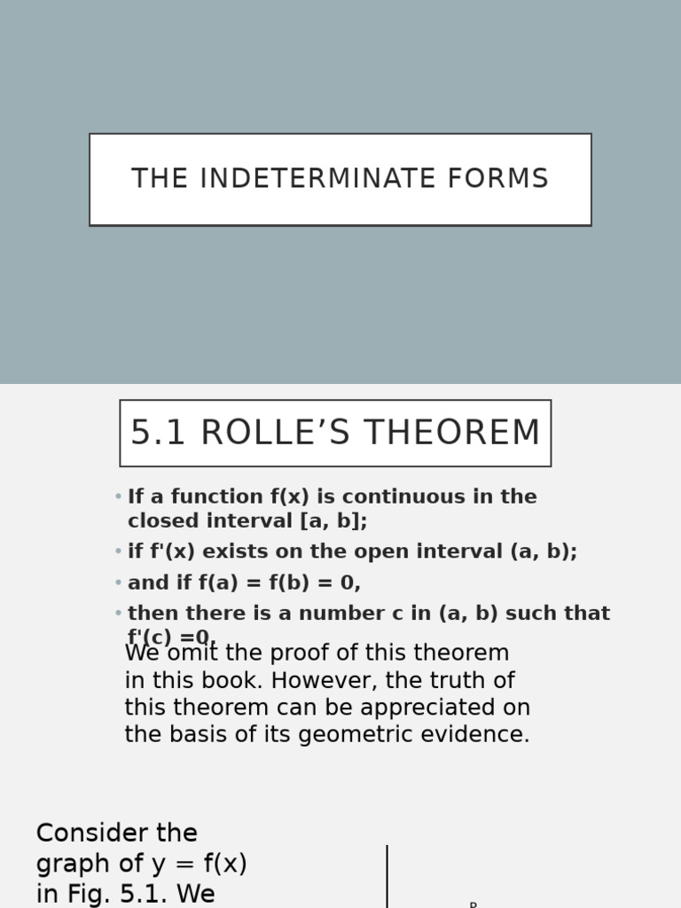The Indeterminate Forms | PDF