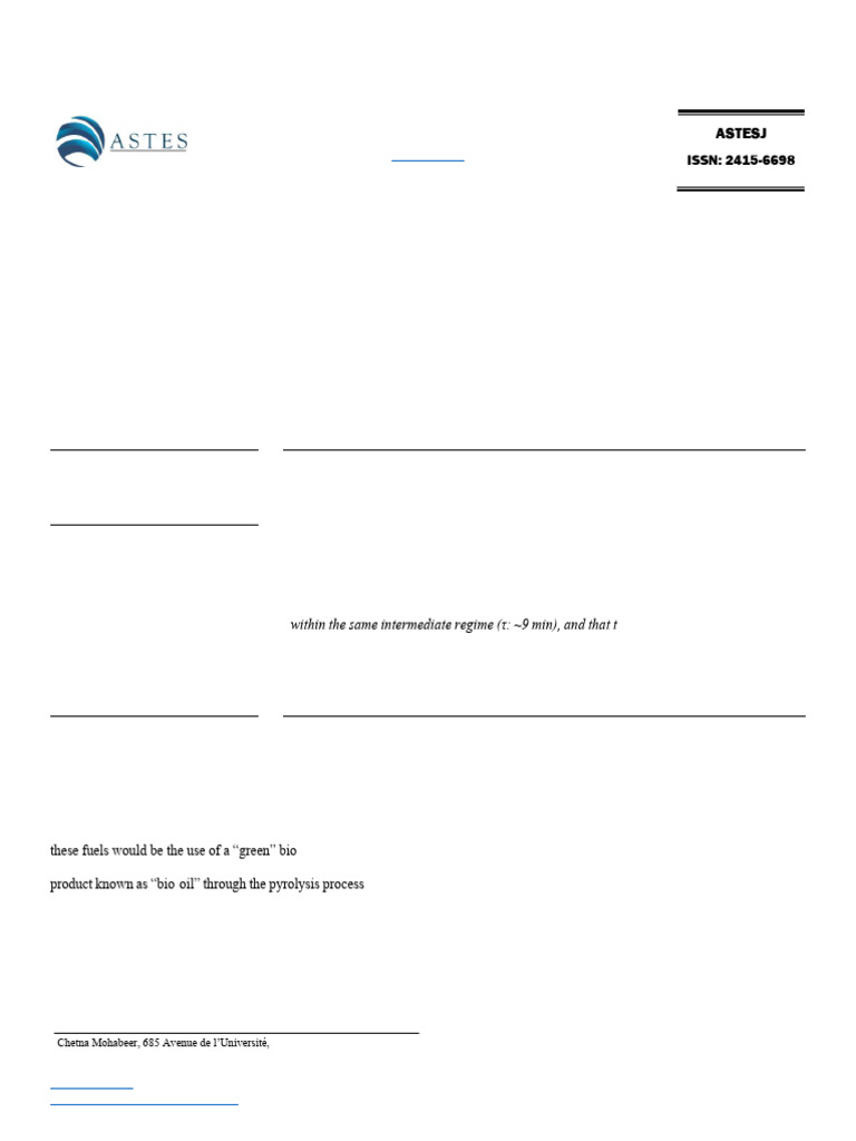 Pyrolysis of Beech Wood in A Continuous Drop Tube Reactor in Comparison To A Batch Reactor | PDF ...