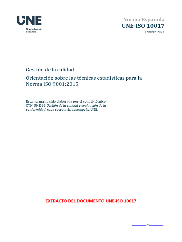Orientación UNE-ISO 10017:2024 | PDF | Métodos de evaluación | Metodología