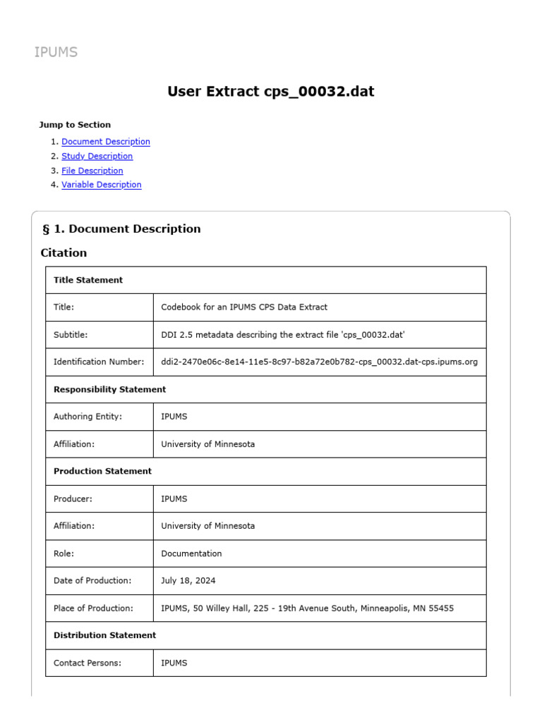 CPS-ORG Codebook | PDF | Data | Data Management