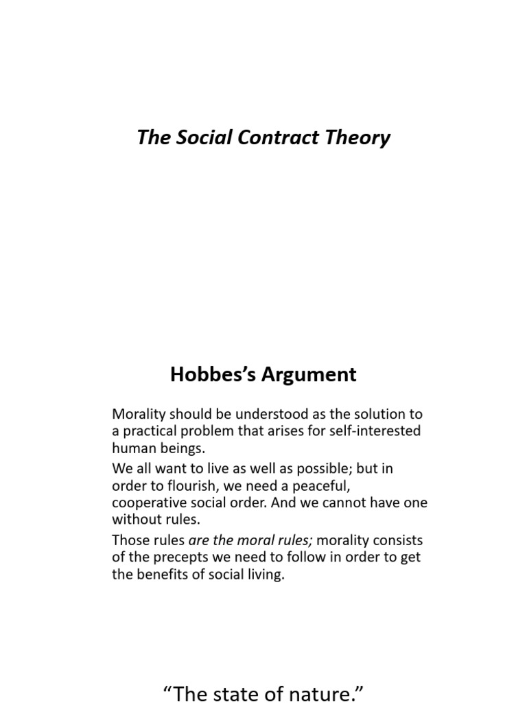 The Social Contract Theory | PDF | Social Contract | Morality