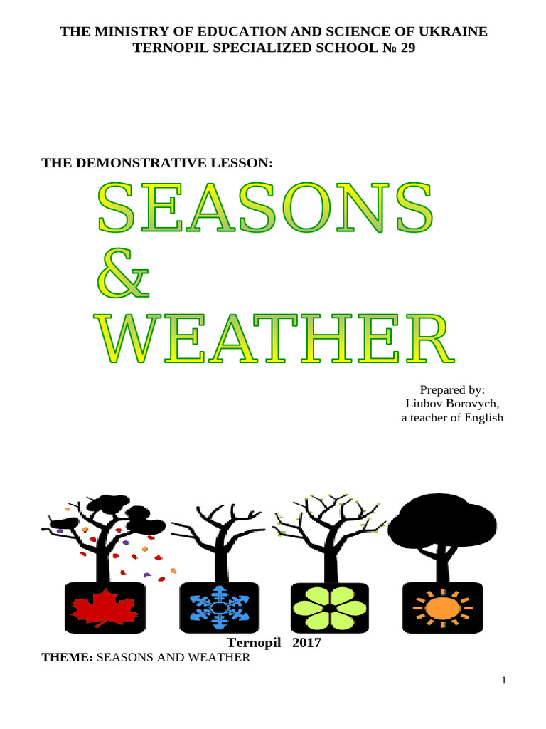 Lesson Plan: Seasons & Weather | PDF