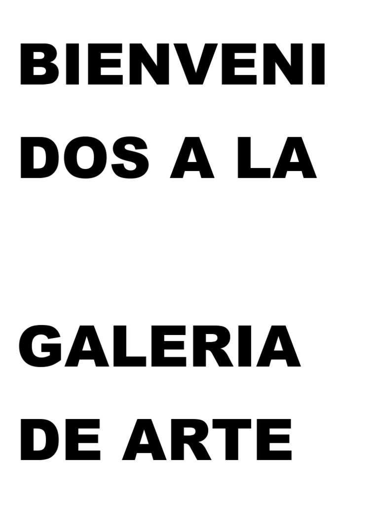Bienvenidos A La Galeria de Arte Del Preescolar 3a | PDF