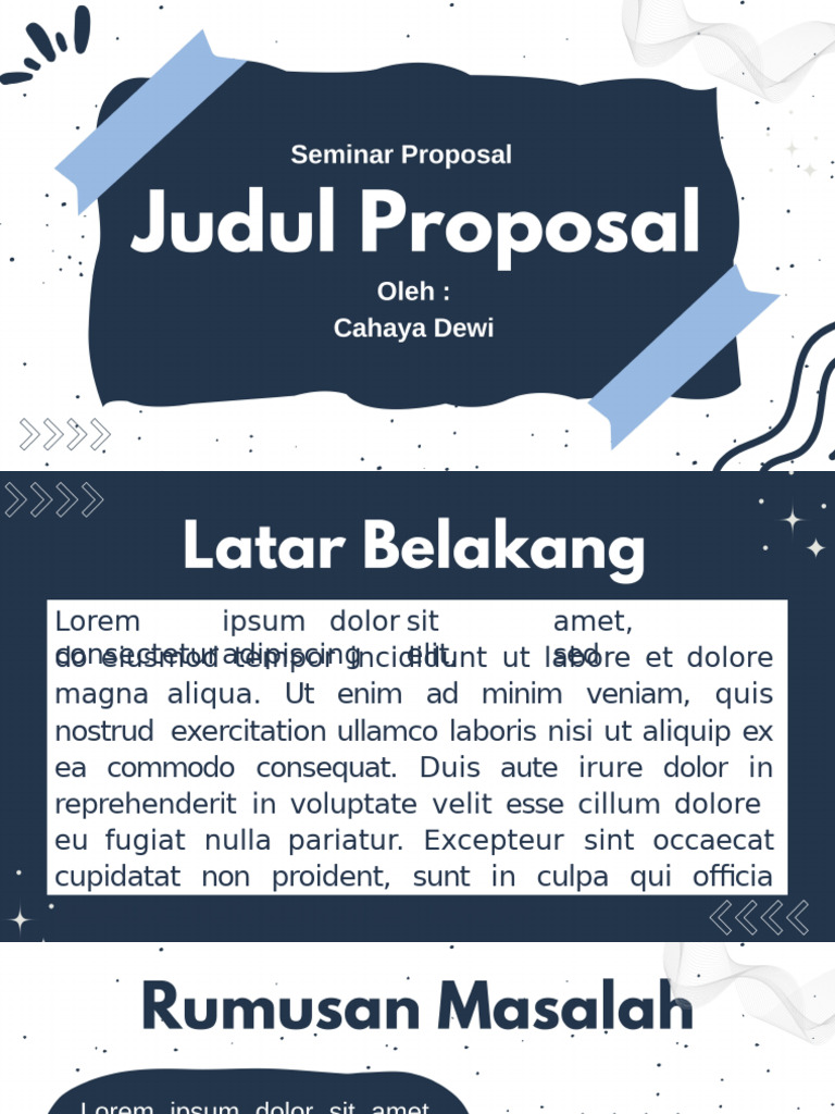 Putih Biru Abstrak Seminar Proposal Presentasi | PDF