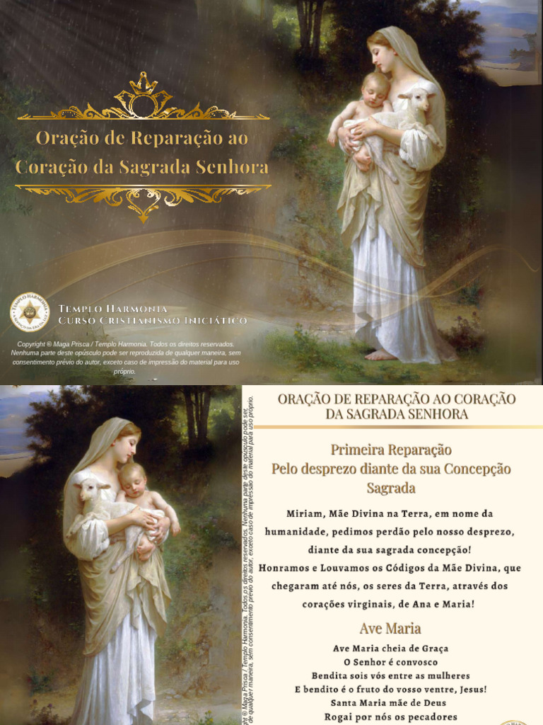 Opúsculo Oração de Reparação Ao Coração Da Sagrada Senhora | PDF