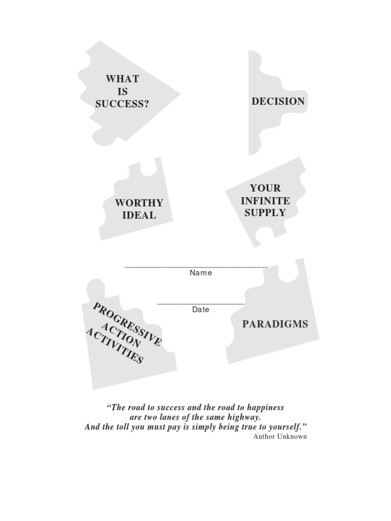 Success Puzzle Workbook | PDF | Thought | Mind
