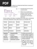 Vinyl Acetylene: Structure and Properties | PDF | Alkene | Organic ...