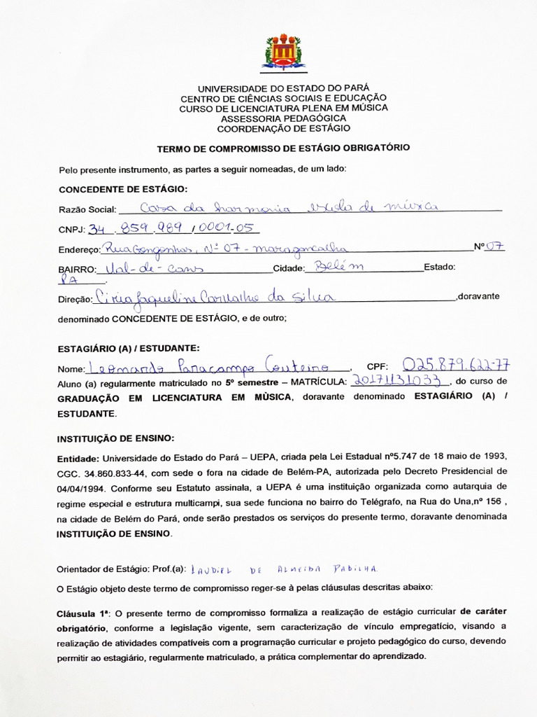 Termo Casa Da Harmonia | PDF