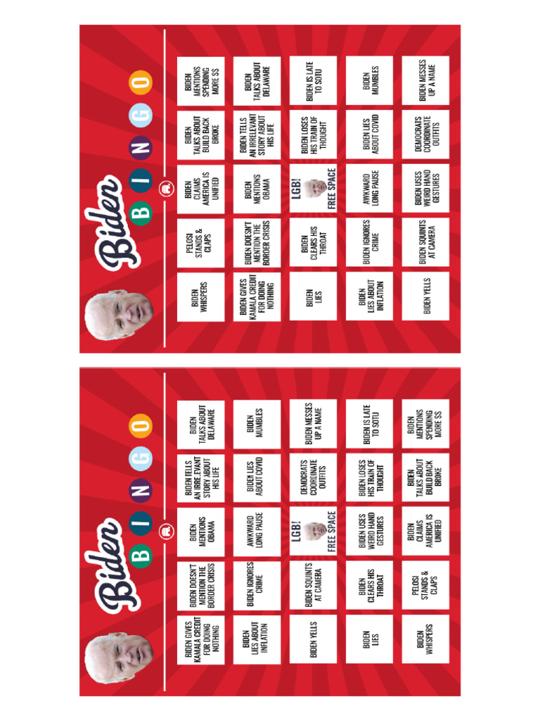 20220228 - SOTU Biden Bingo | PDF