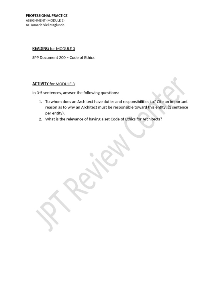 Profprac JV Assignment 3 | PDF