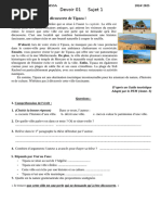 Sujets BEM Français 2025 | PDF | Algérie | Alger