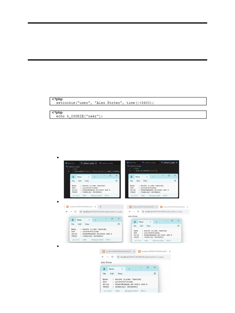 Praktikum Cookie dan Session PHP | PDF