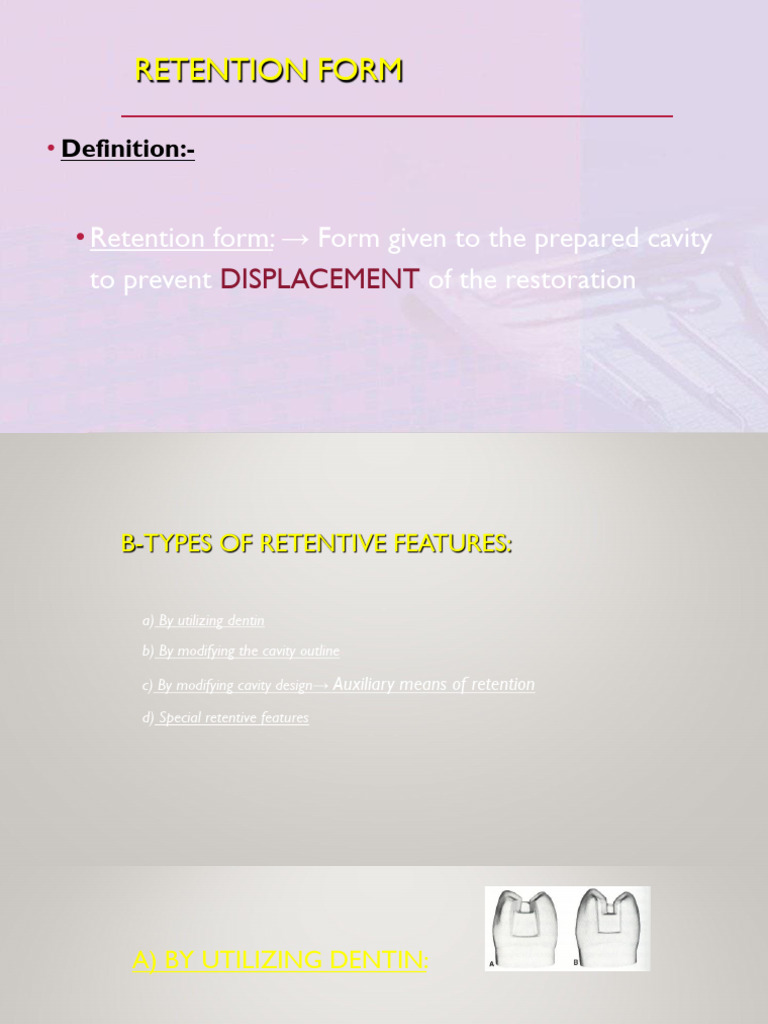 L8 - Retention Form | PDF | Tooth | Mouth