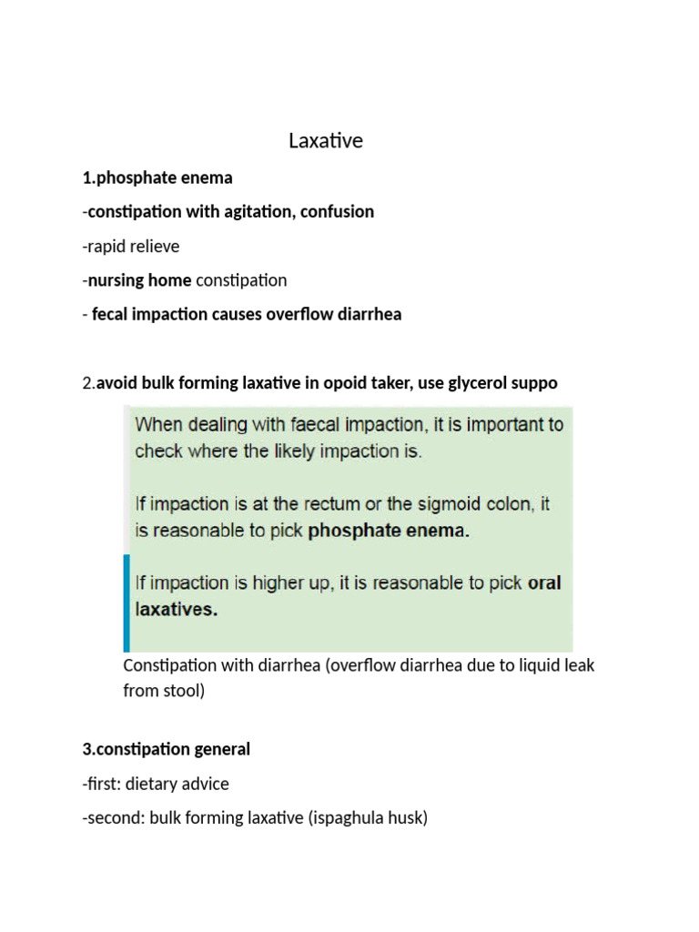 Laxative | PDF