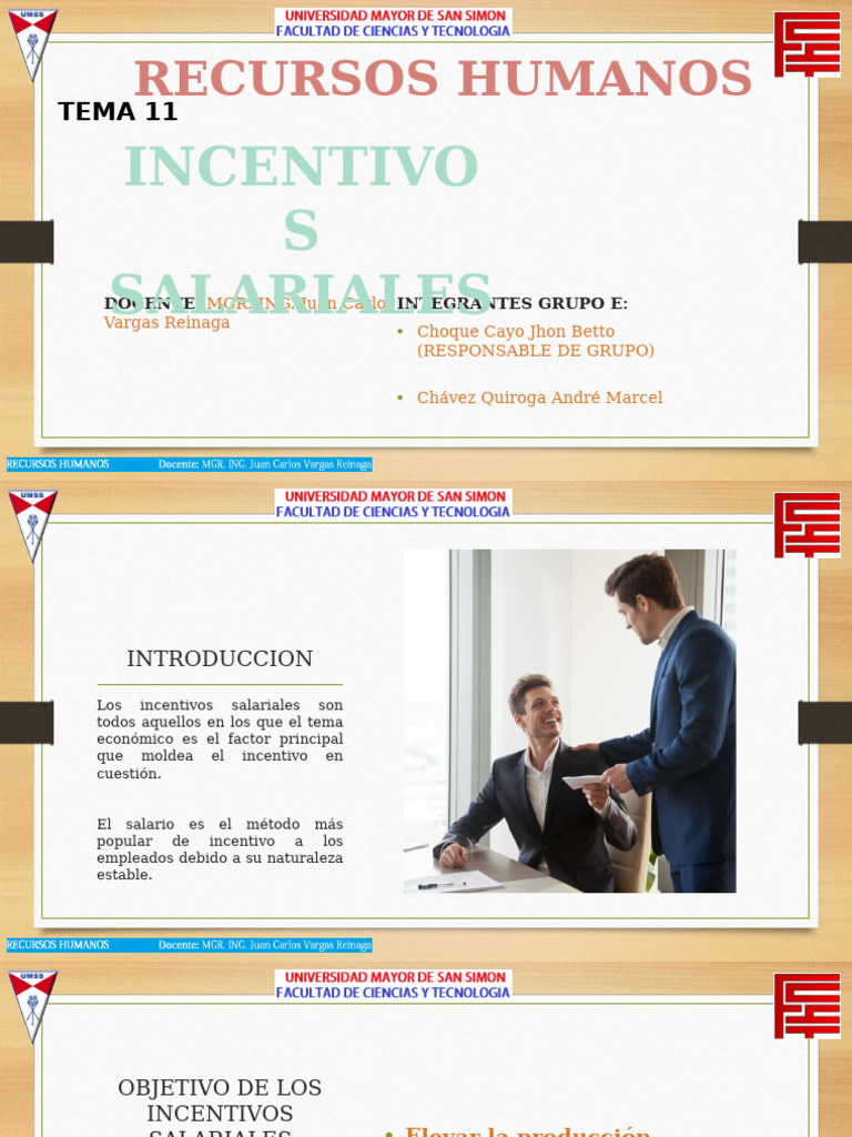 INCENTIVOS SALARIALES oficial | PDF | Salario | Pieza de trabajo