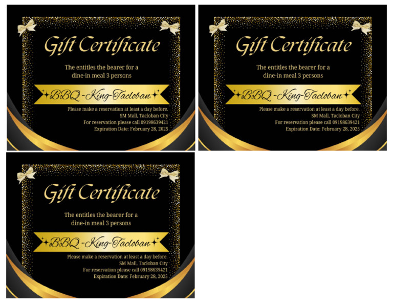 Gift Certificate | PDF
