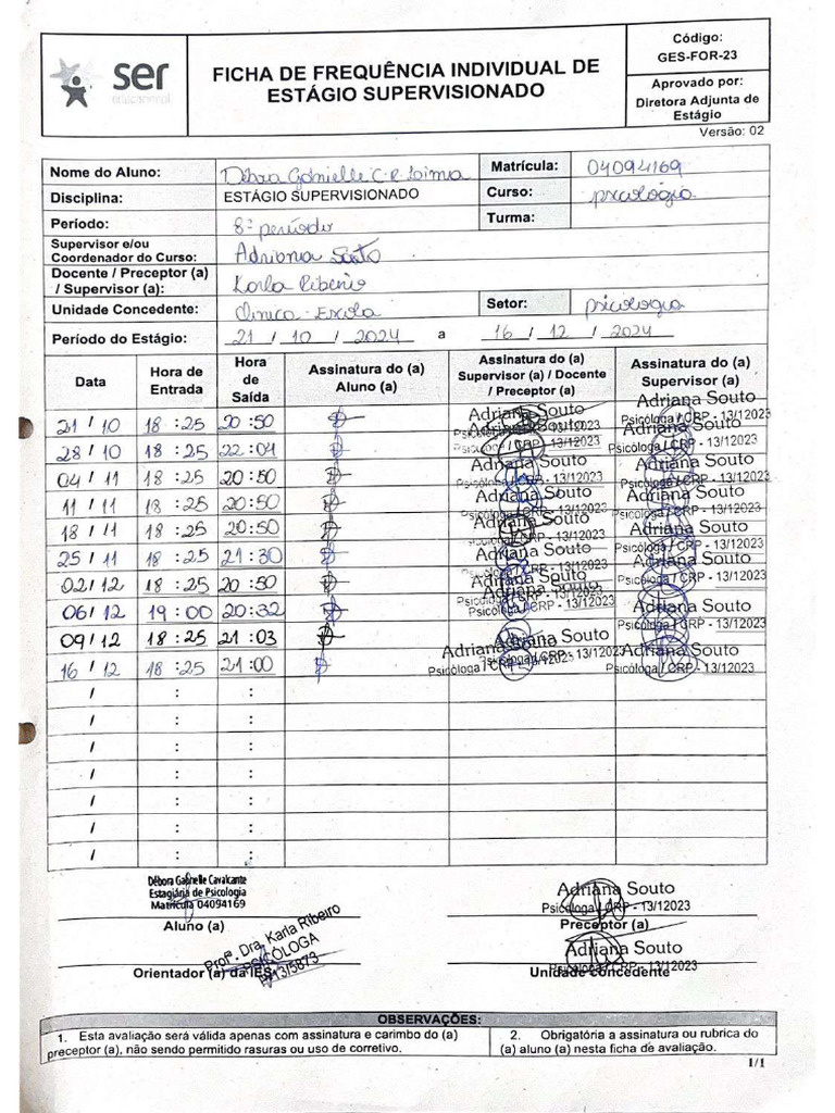 Ficha Assinada | PDF
